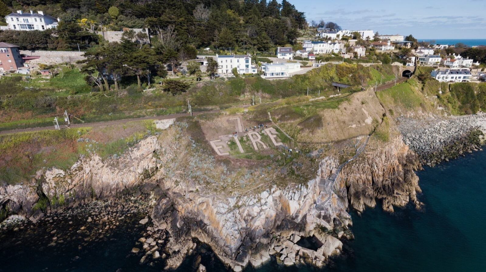 The second World War ‘Éire’ sign rescued from a Dublin cliffside – The ...