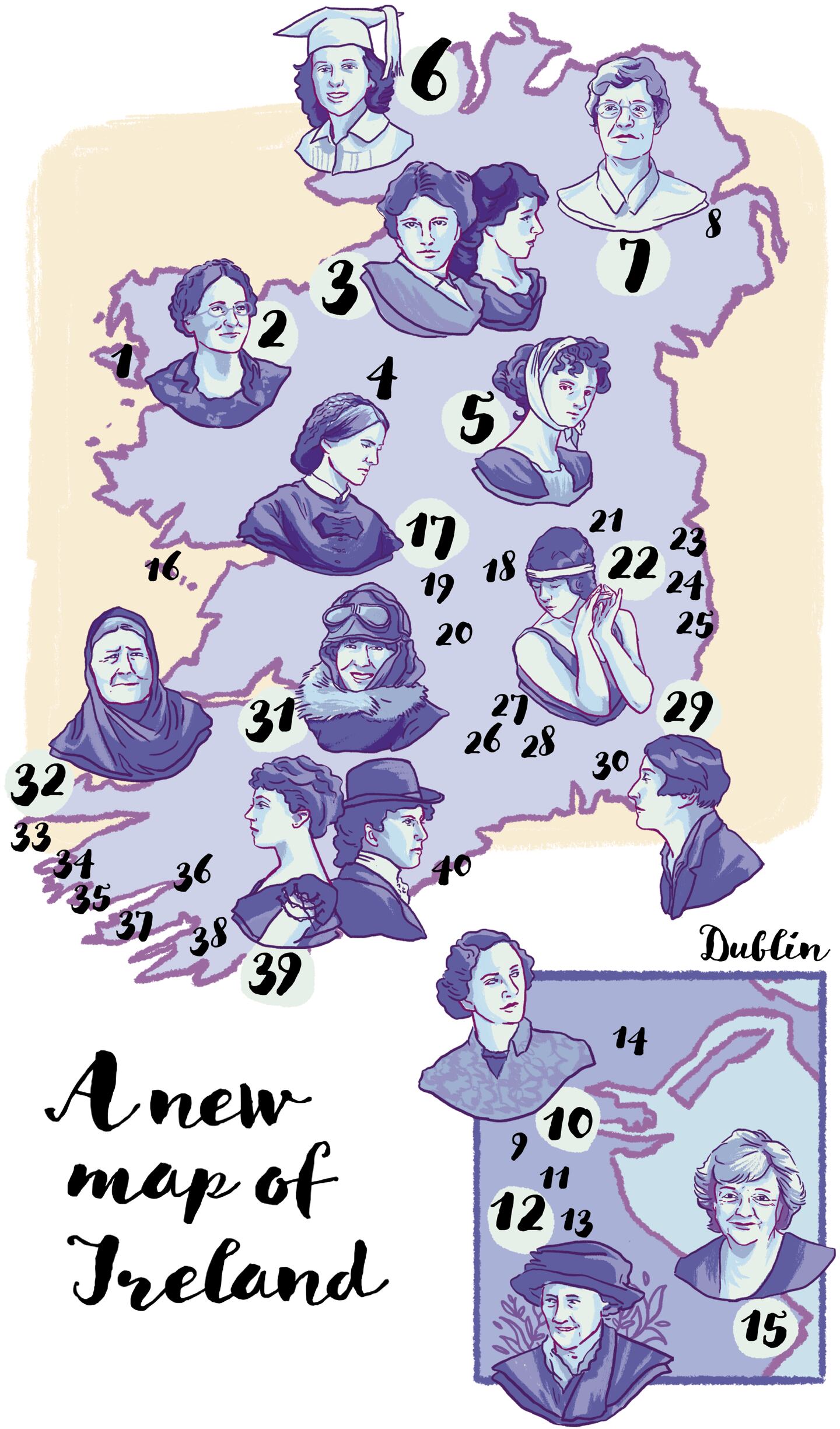 A new map of Ireland: Honouring some of our outstanding women – The ...