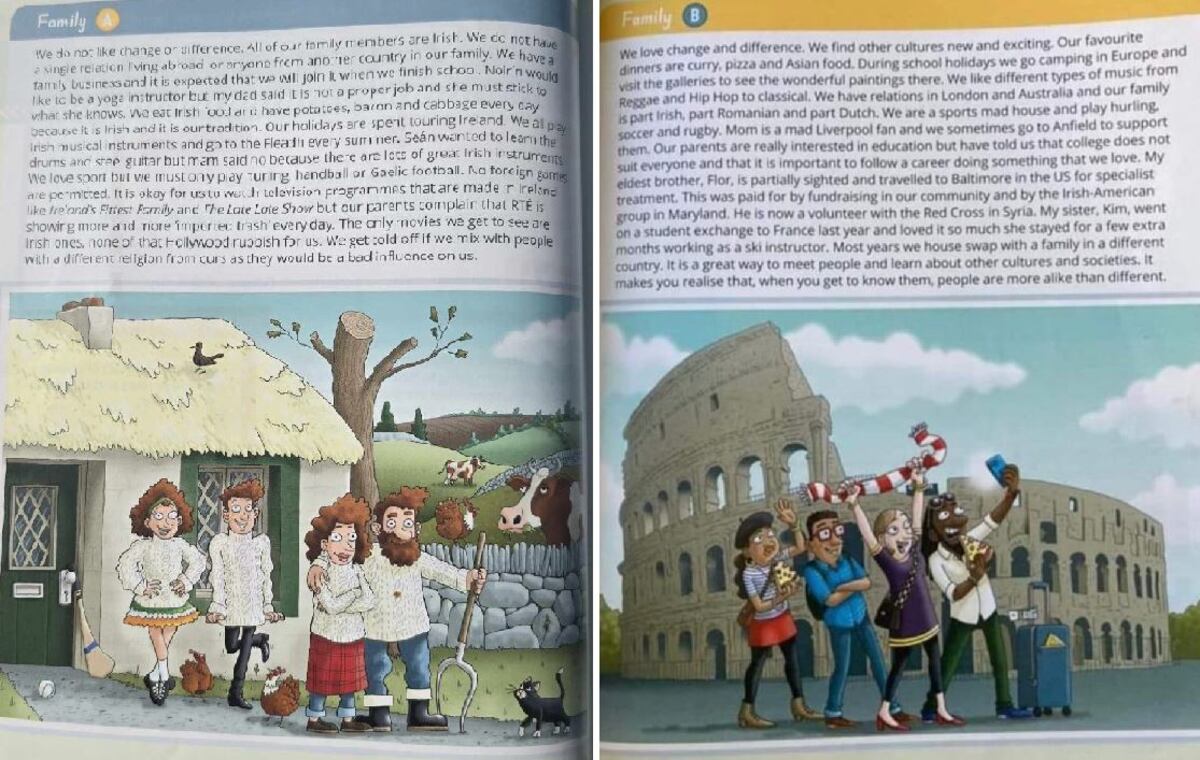 Calls for curriculum review after publisher pulls text on Irish family ...
