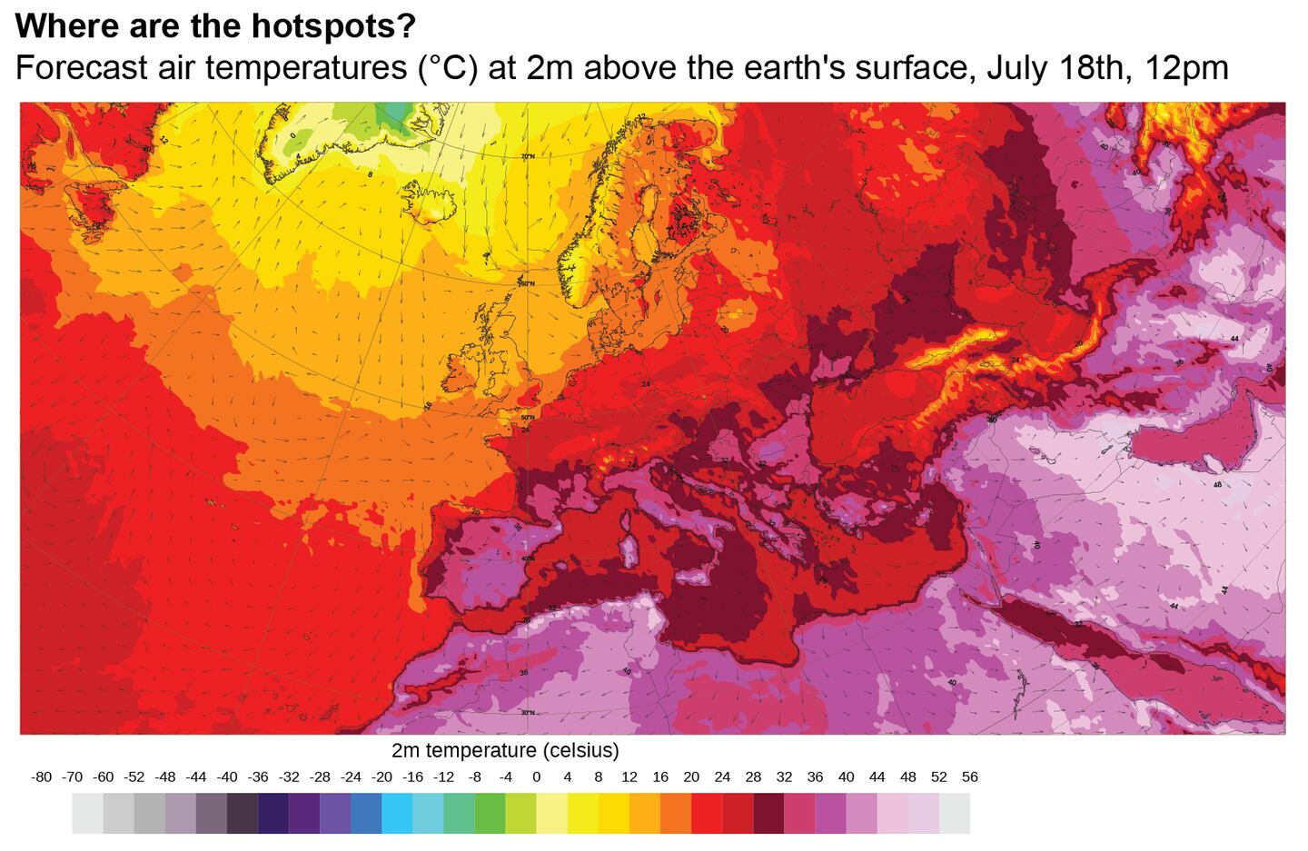 European heatwave in five graphics: Where are the hot spots? How high ...