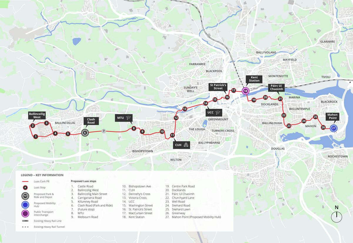 Luas Cork: New preferred route for €2bn line would split Cork ...