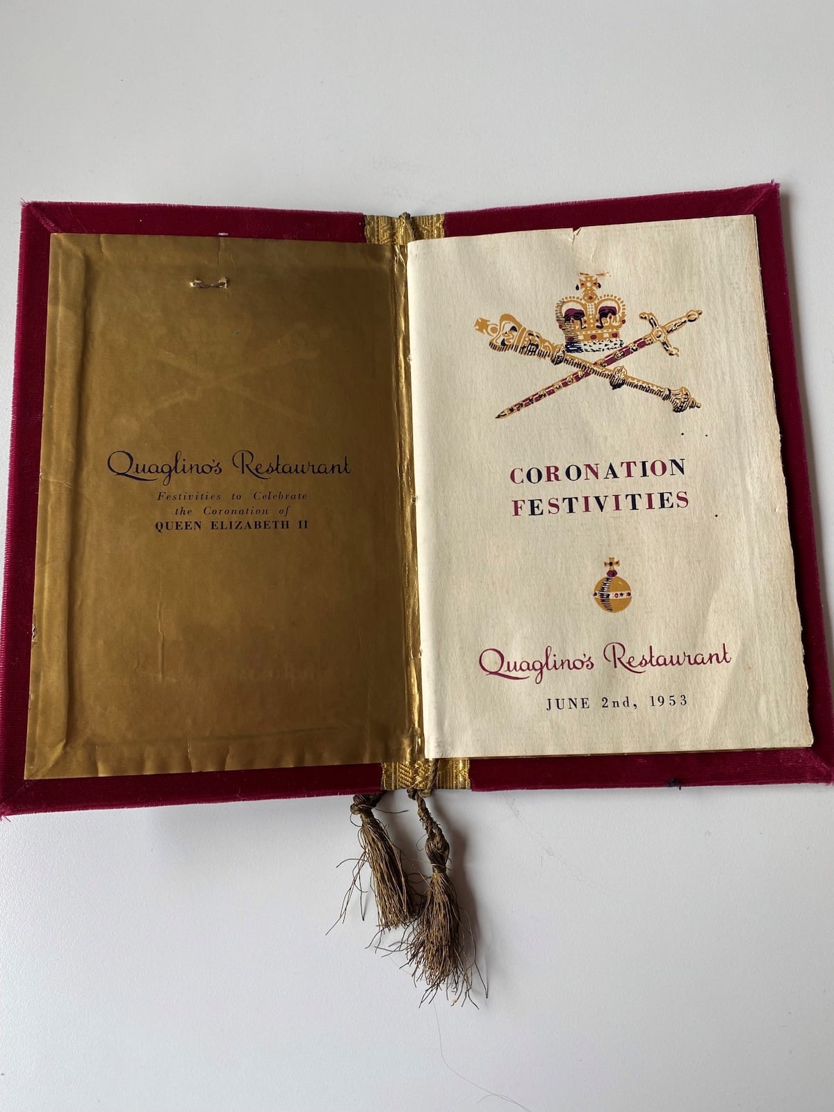 Treasured possession: Queen Elizabeth’s coronation menu from 1953 finds ...