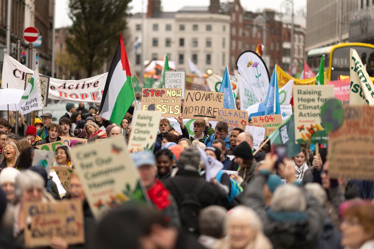 ‘The storms are insane’: Hundreds take part in Dublin march calling for ...